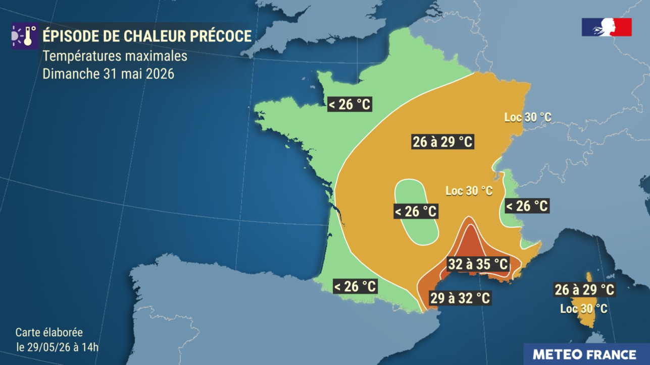 Météo : épisode de chaleur inédit en mai | Météo-France